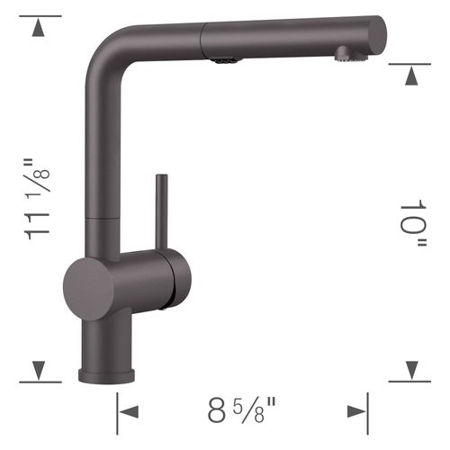 526369 - Blanco 526369 - Linus Low Arc Pull-Out Dual-Spray Kitchen ...