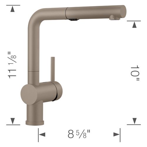 526371 - Blanco 526371 - Linus Low Arc Pull-Out Dual-Spray Kitchen ...