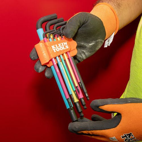BLS9M - Klein Tools BLS9M - 9 Piece Extra Long Color Coded L Style Hex ...