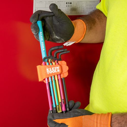 BLS9M - Klein Tools BLS9M - 9 Piece Extra Long Color Coded L Style Hex ...
