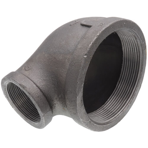 BMRL4000 - Everflow BMRL4000 - 4" x 2" Black 90° Reducing Elbow