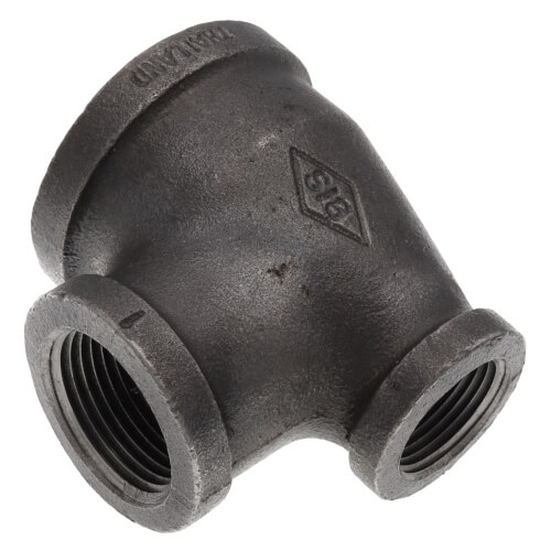 BMRT1211 - Everflow BMRT1211 - 1-1/2" x 3/4" x 1" Black Reducing Tee