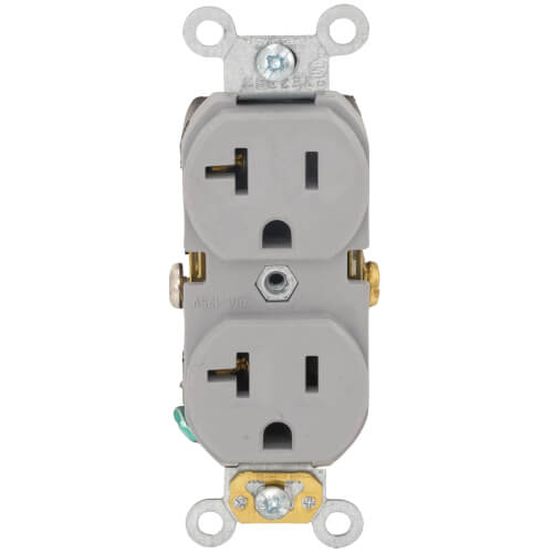 BR20-GY - Leviton BR20-GY - Commercial Grade Duplex Receptacle w ...