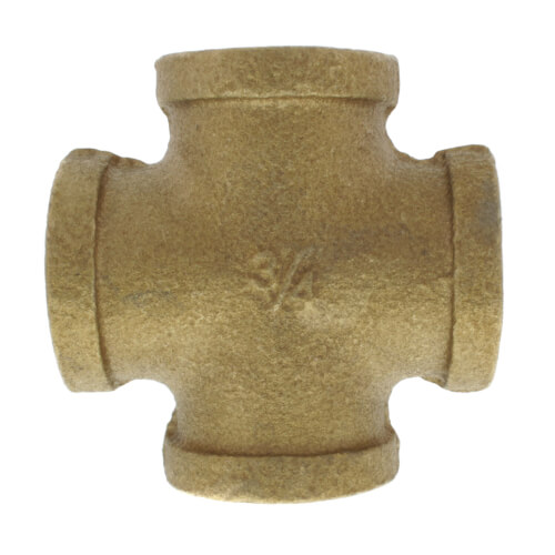 BRCR0034-NL - Everflow BRCR0034-NL - 3/4" Threaded Brass Cross (Lead Free)