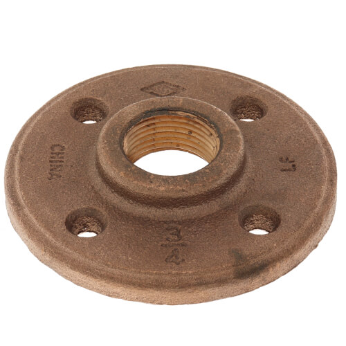BRF075 - Bluefin BRF075 - 3/4" Brass Floor Flange w/ Holes (Lead-Free)