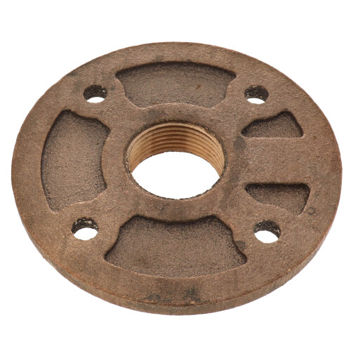 BRFF0100-NL - Everflow BRFF0100-NL - 1" Brass Floor Flange w/ Holes ...