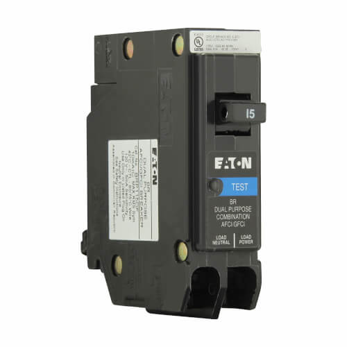 BRP115DF - Eaton BRP115DF - 1-Pole BR Dual Function Circuit Breaker (15A)