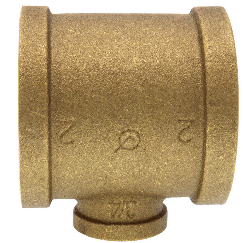 BRRT2003-NL - Everflow BRRT2003-NL - 2" x 2" x 3/4" Reducing Brass Tee ...