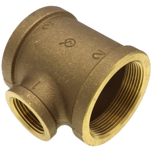 BRRT2004-NL - Everflow BRRT2004-NL - 2" x 2" x 1" Reducing Brass Tee ...