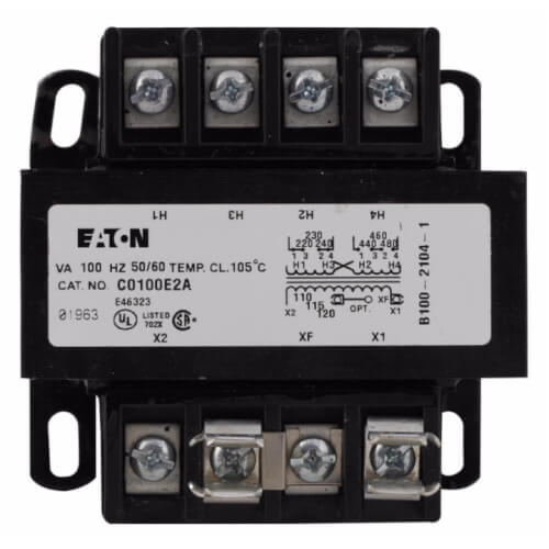 C0100E2A - Eaton C0100E2A - 240/480/230V (Primary) 120/115/110V ...