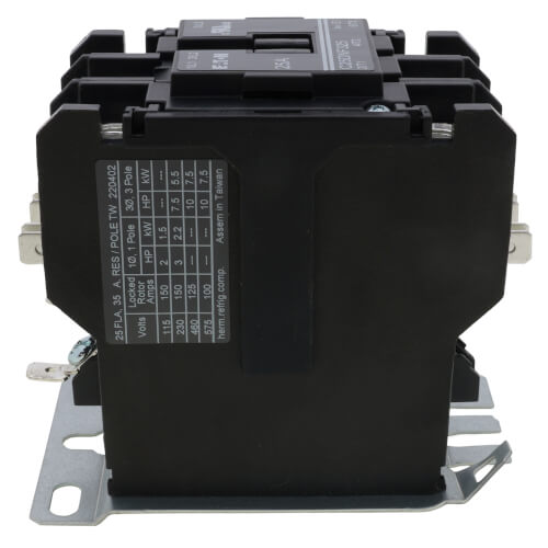C25DNF325T - Eaton C25DNF325T - 3-Pole Definite Purpose Contactor (24V ...