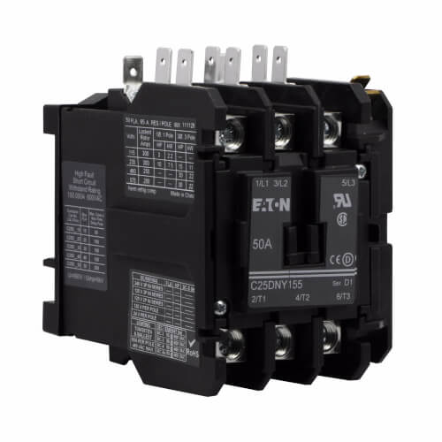 C25DNY162T - Eaton C25DNY162T - 3-Pole Definite Purpose Contactor (110 ...