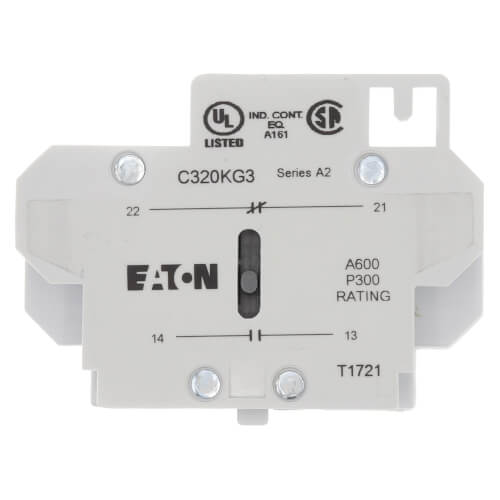 C320KG3 - Eaton C320KG3 - 1NO/1NC Auxiliary Contact, Side Mount