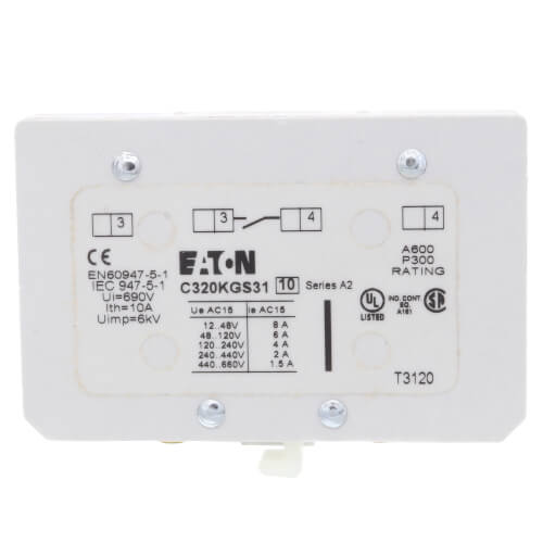 C320KGS31 - Eaton C320KGS31 - 1NO Freedom Auxiliary Contact, Side Mount