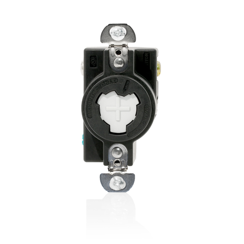23000-LHG - Leviton 23000-LHG - 20A, 125V Non-NEMA, 2P, 3W, Flush Mtg Locking Receptacle ...