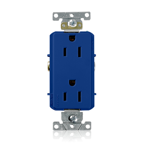16252-BU - Leviton 16252-BU - Decora Plus Duplex Receptacle Outlet ...