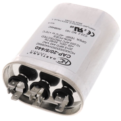 CAP-20/5/440 - Hartland Controls CAP-20/5/440 - 20/5 MFD Oval Dual ...