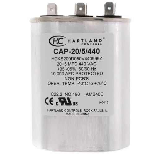 CAP-20/5/440 - Hartland Controls CAP-20/5/440 - 20/5 MFD Oval Dual ...