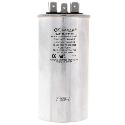 CAP-35/5/440R - Hartland Controls CAP-35/5/440R - 35/5 MFD Round Dual ...