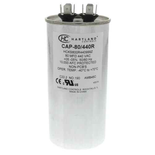 CAP-80/440R - Hartland Controls CAP-80/440R - 80 MFD Round Run ...