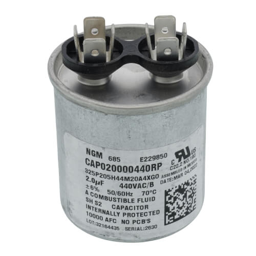 CAPKT01 - Goodman-Amana CAPKT01 - 2 MFD 440V Round Run Capacitor, CAPKT01