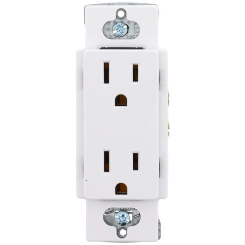 CAR-15-WH - Lutron CAR-15-WH - Claro 15A Duplex Receptacle, Designer ...