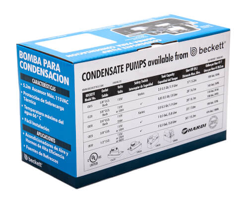 CB151UL - Beckett Pumps CB151UL - Medium Condensate Pump w/ Safety ...