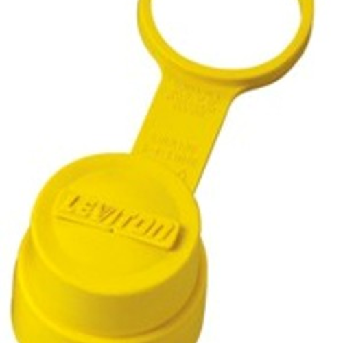 28W - Leviton 28W - Cap for Locking Plug, 30A, Wetguard IP66 (Yellow)