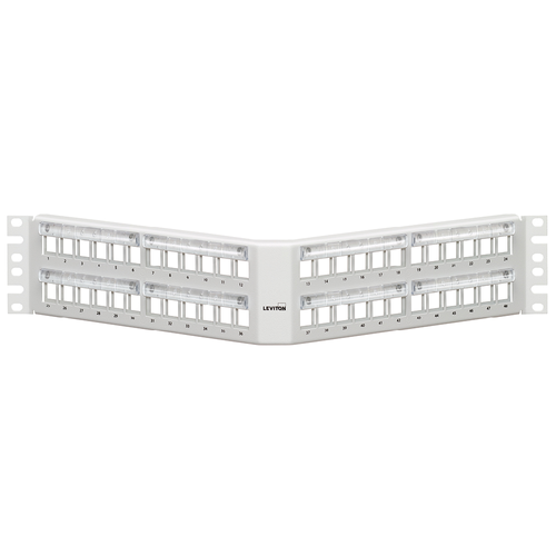 49256-W8M - Leviton 49256-W8M - Angled Quickport, Patch Panel w ...