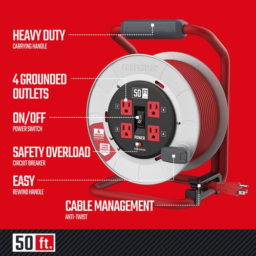CMXCRPA1250 - Craftsman CMXCRPA1250 - 4 Outlet Cable Management ...