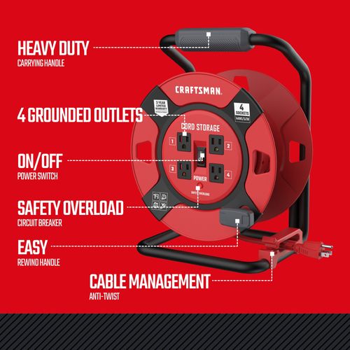 CMXCRPA1401 - Craftsman CMXCRPA1401 - 4 Outlet Cable Management ...