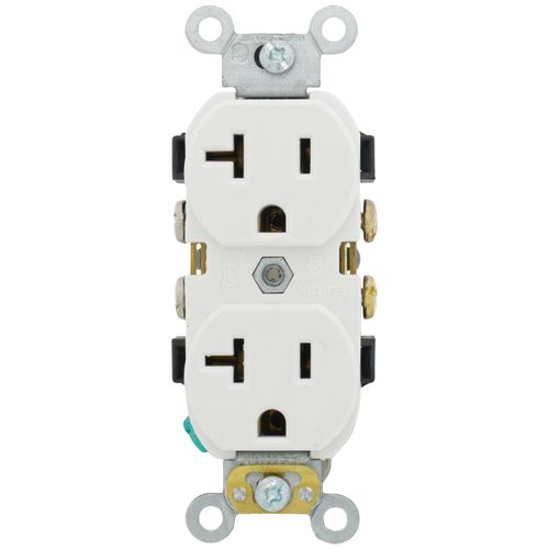CR020-W - Leviton CR020-W - Commercial Grade Duplex Receptacle w ...