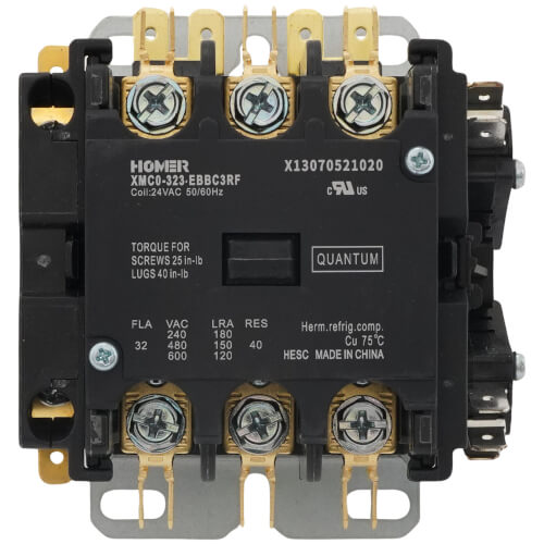 CTR02880 - Trane CTR02880 - Contactor - 32 AMP, 3 Pole w/ Aux, CTR02880