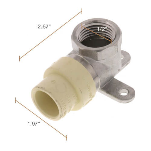 CVSLDE050 - Bluefin CVSLDE050 - 1/2" CPVC x Female Stainless Steel Drop ...