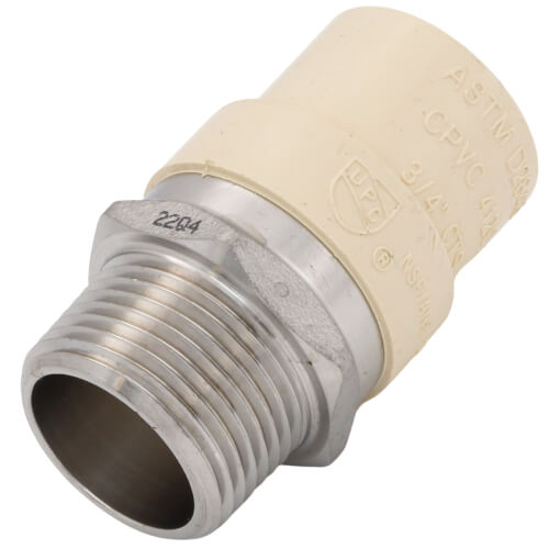 CVSLM075 - Bluefin CVSLM075 - 3/4" CPVC x Male Stainless Steel Adapter ...