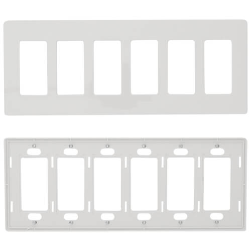 CW-6-WH - Lutron CW-6-WH - Claro 6 Gang Wall Plate for Decorator ...