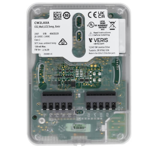 CW2LAXA - Veris CW2LAXA - Analog Air Quality Sensor for CO2 ...