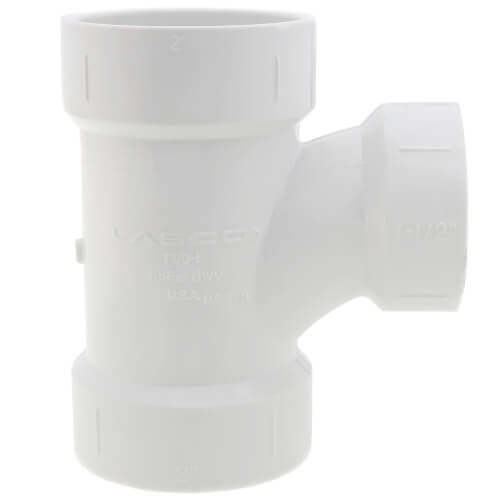 D401251 - Lasco D401251 - 2" x 2" x 1-1/2" PVC DWV Sanitary Tee