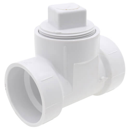 D443020 - Lasco D443020 - 2" PVC DWV Cleanout Tee w/ Standard Plug