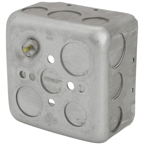 D4452 - Southwire D4452 - 4" Square Drawn Box, 2-1/8" Deep w/ 1/2" & 3/ ...