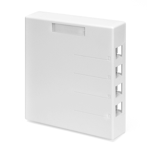 4S089-4WP - Leviton 4S089-4WP - Surface-mount Box For Shielded Connectors, Plenum-rated, 4-port ...