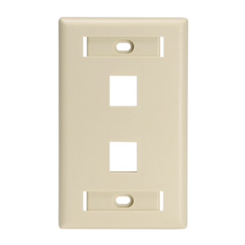 42080-2IL - Leviton 42080-2IL - Single-Gang Quickport, Wallplate For ...