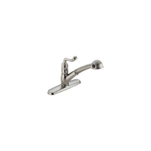 473-SS-DST - Delta 473-SS-DST - Single Handle Pull-Out Kitchen Faucet ...
