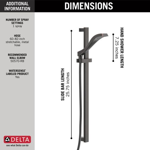 57051-RB - Delta 57051-RB - Dryden Premium Single-Setting Slide Bar ...