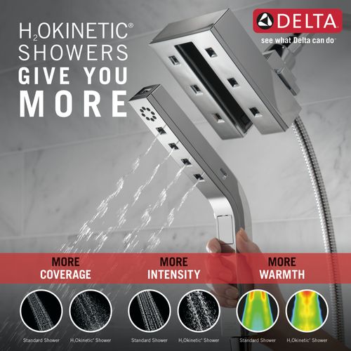 58473-PR25 - Delta 58473-PR25 - H2OKinetic In2ition 4-Setting 2-in-1 ...