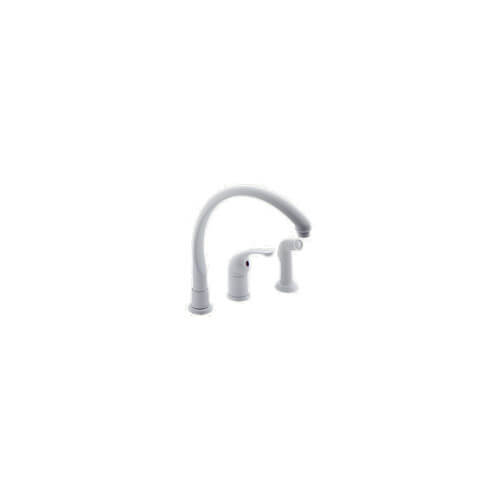 172-WHWF - Delta 172-WHWF - Single Handle Faucet with Spray - White