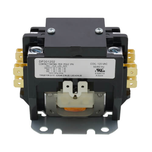 DP301202 - Supco DP301202 - 2 Pole Definite Purpose Contactor (30A, 120V)