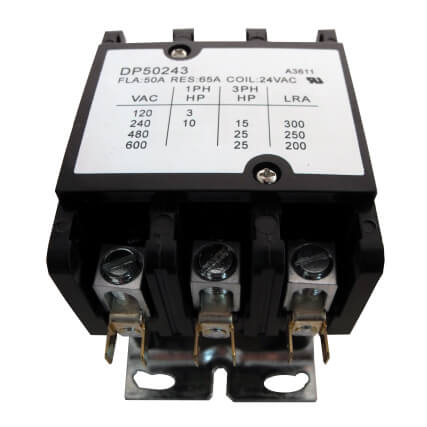 DP50243 - Supco DP50243 - 3 Pole Definite Purpose Contactor w/ Box Lug ...