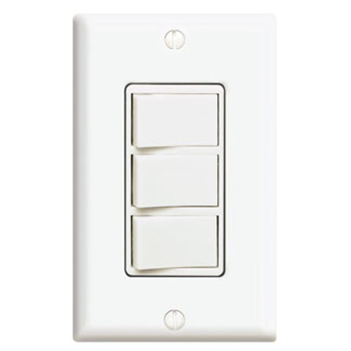 1755-2I - Leviton 1755-2I - 15A Decora Three Rocker Combination Switch ...