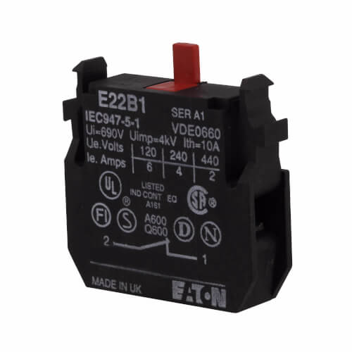 E22B1 - Eaton E22B1 - 1-Pole Normally Closed Pushbutton Contact Block